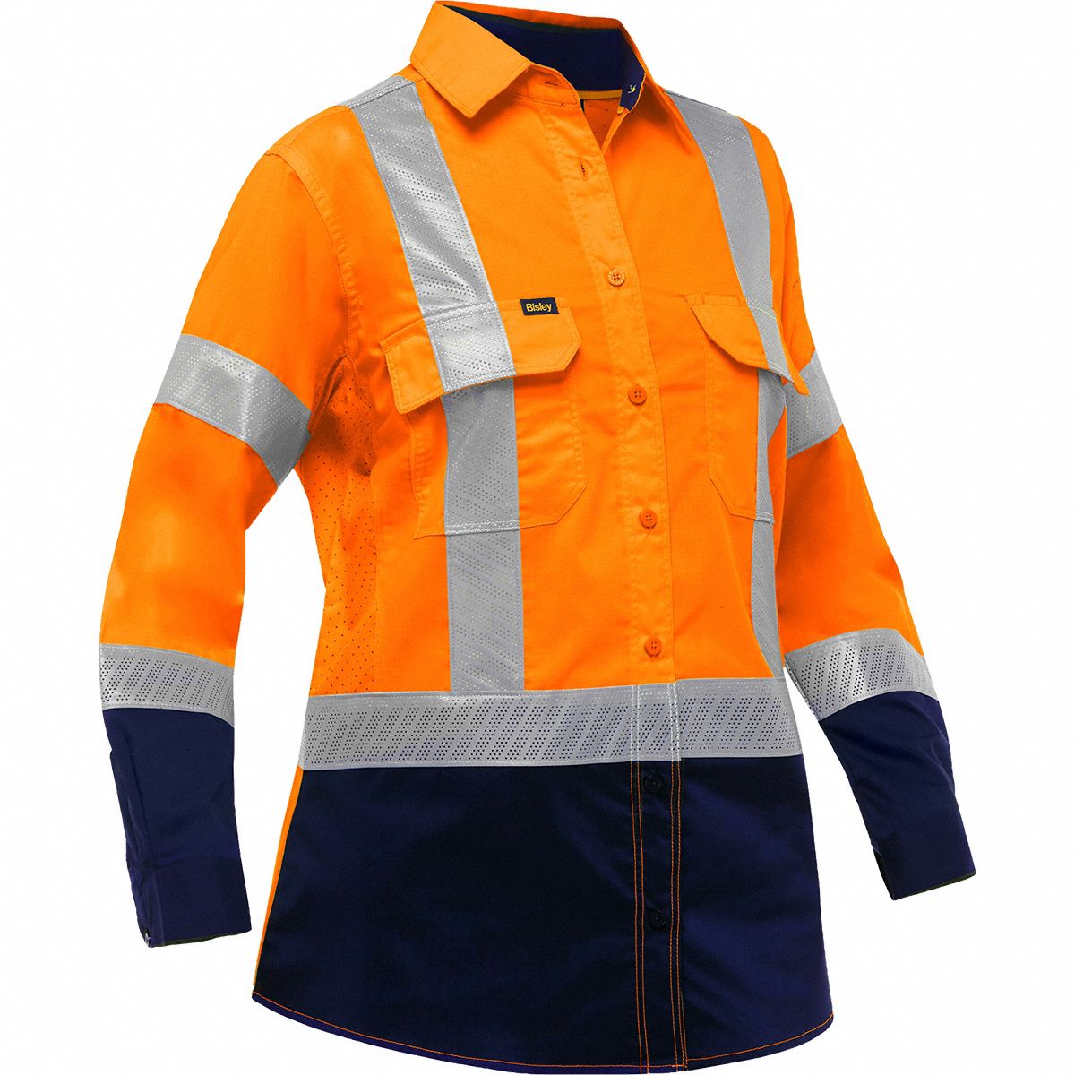 BISLEY, ANSI Class 3, S, High-Visibility Shirt - 820XK4|313W6491H-ON/S ...