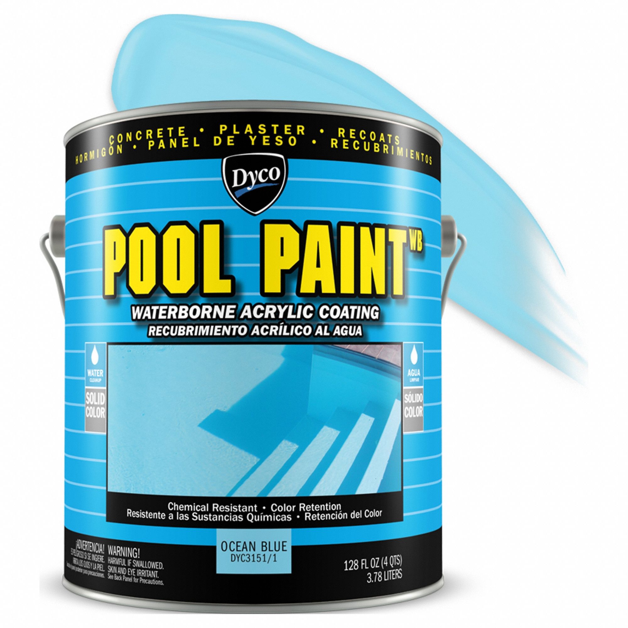 DYCO, Acrylic, Ocean Blue, Pool Paint - 806K04|DYC3151/1 - Grainger