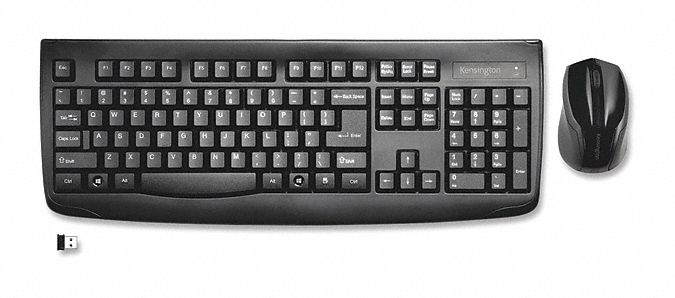KENSINGTON, Wireless, USB Connection, Keyboard and Mouse Set - 315D51 ...
