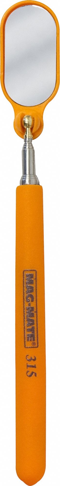 MAG-MATE, 2 in L x 1 in W Mirror Size, Mirr. Mat. Glass, Inspection ...