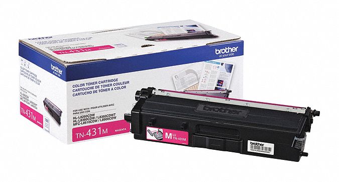 BROTHER, Magenta, 431M, Toner Cartridge - 316L60|TN431M - Grainger