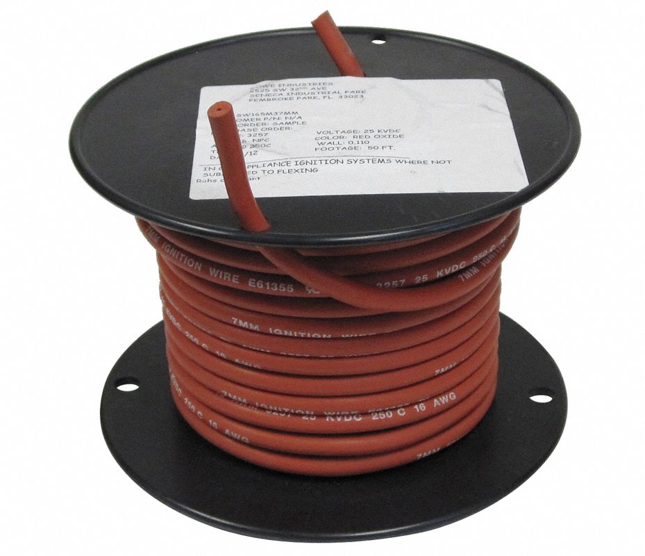 ROWE Cable de Ignición, Longitud del Carrete 50 pies, Voltaje 25 KVDC ...