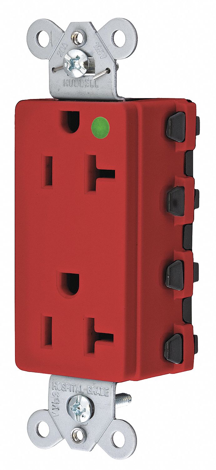 SNAPCONNECT RECEPTACLE,STYLE LINE,125V,RED - Straight Blade Receptacles ...