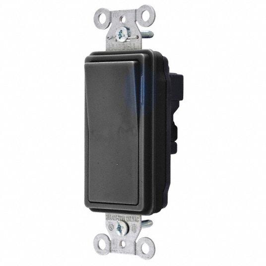 Rocker Switch, Single Pole, Illuminated Wall Switch - 31A448 ...