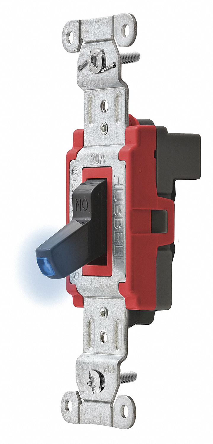 Illuminated Wall Switch, 3-Way, Maintained, Toggle - Grainger