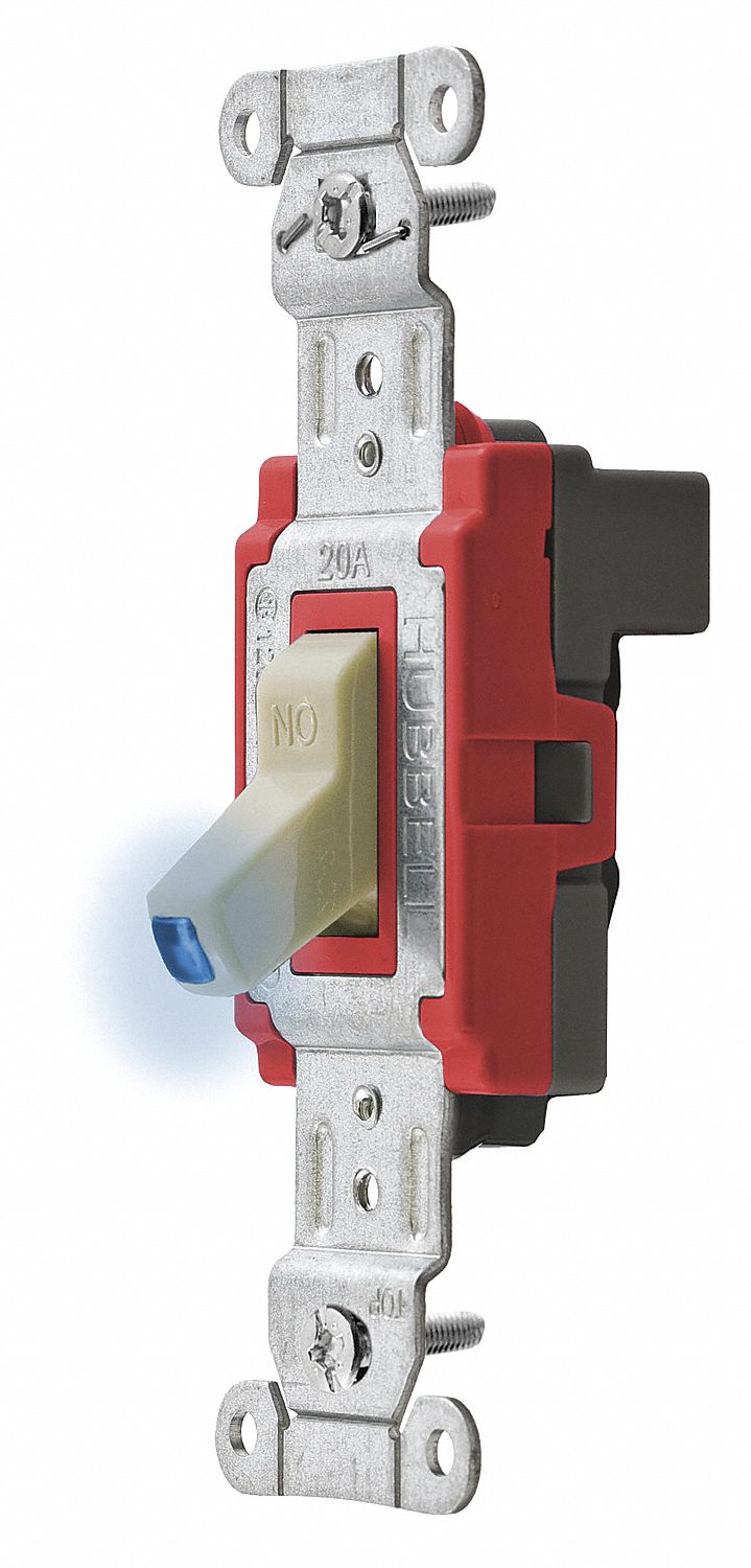 Illuminated Wall Switch, 3-Way, Maintained, Toggle - Grainger
