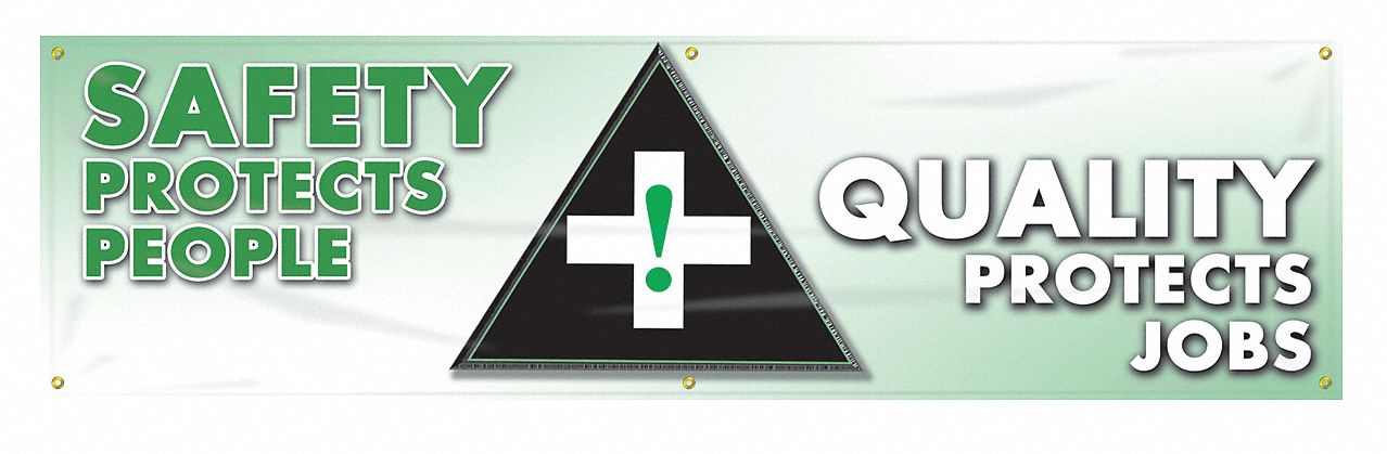 Poly Sheeting, 28 in x 96 in Nominal Sign Size, Safety Banner - 31A724 ...