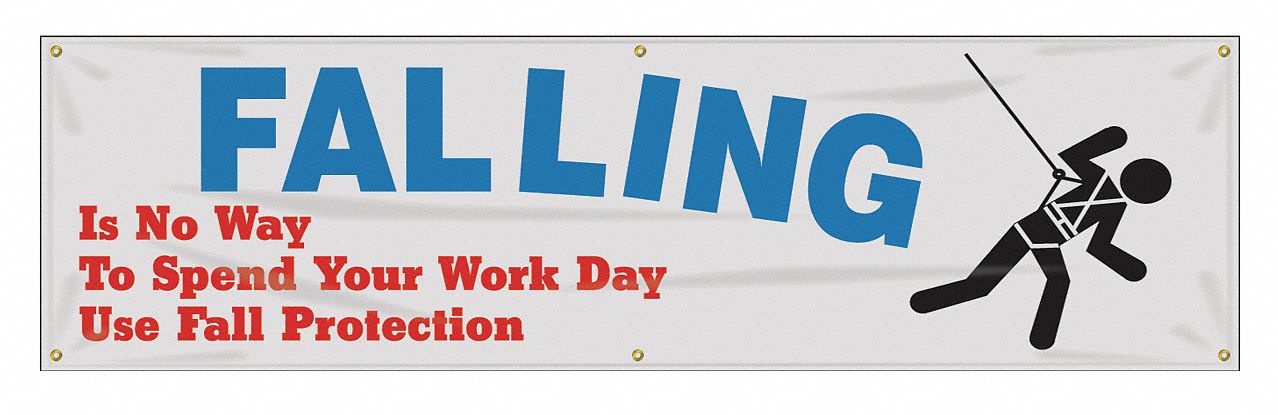 Poly Sheeting, 28 in x 96 in Nominal Sign Size, Safety Banner - 31A776 ...