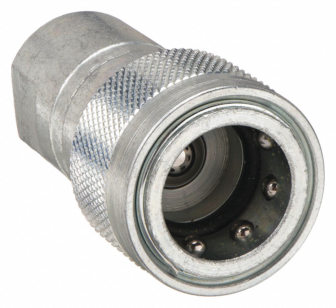 PIONEER, 1/2 in Coupling Size, Steel, Hydraulic Quick Connect Hose ...