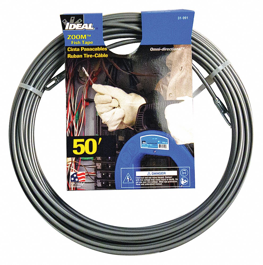IDEAL, 50 ft Lg, 1,000 lb Tensile Strength, Fish Tape - 31AD67|31-091 ...