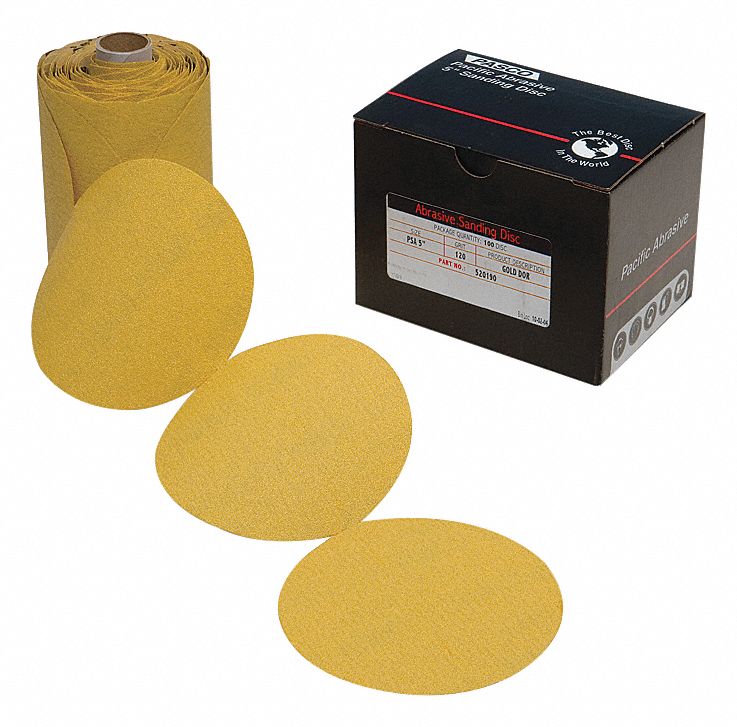 CGW ABRASIVES PSA SANDING PAPER DISC, NON-VACUUM, BACK WEIGHT C, 100 ...