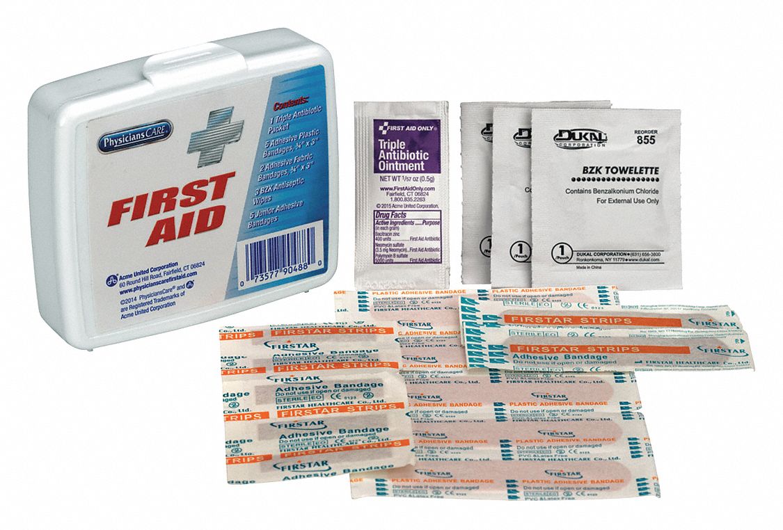 FIRST AID ONLY, Industrial, 5 People Served, First Aid Kit and Housing ...
