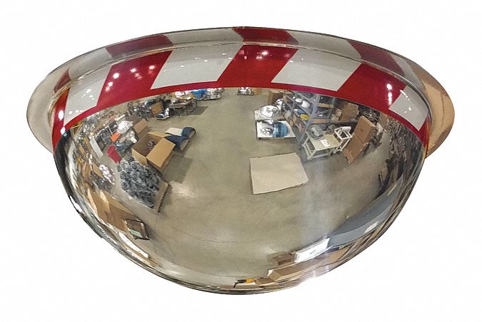 Acrylic, 48 in Dia, Full Dome Mirror - 33HV43|ONV-360-48-SBRW - Grainger