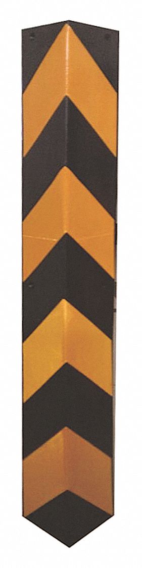 Rubber, Black/Yellow, Corner Guard - 31CA24|31CA24 - Grainger