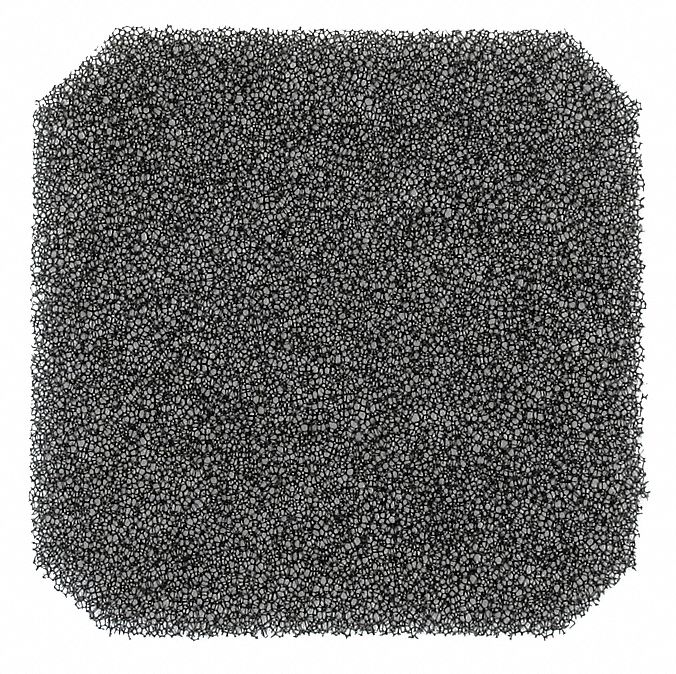 DAYTON REPLACEMENT COMPACT AXIAL FAN FILTER MEDIA, 3⅛ IN RADIATOR ...