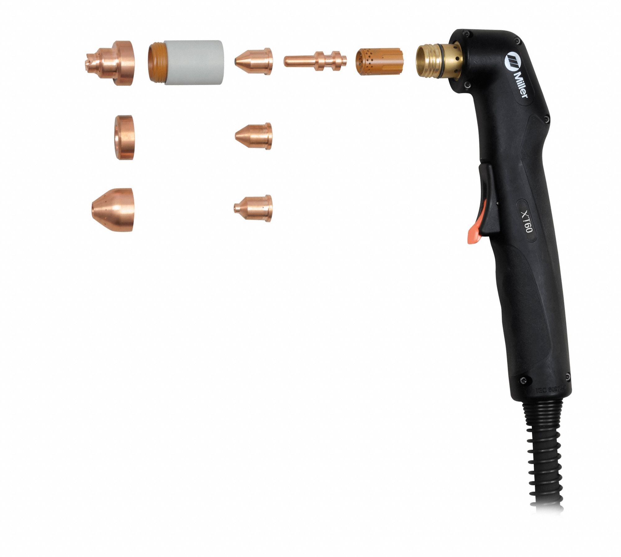 MILLER ELECTRIC Plasma Torch: XT60, Handheld, 50 ft, Quick Disconnect ...