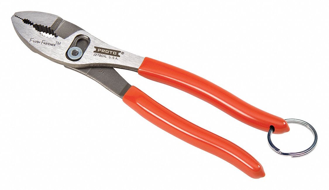 Tether Ready, 1/2 in Max Jaw Opening, Slip Joint Plier - 31CL51|J280GXL ...