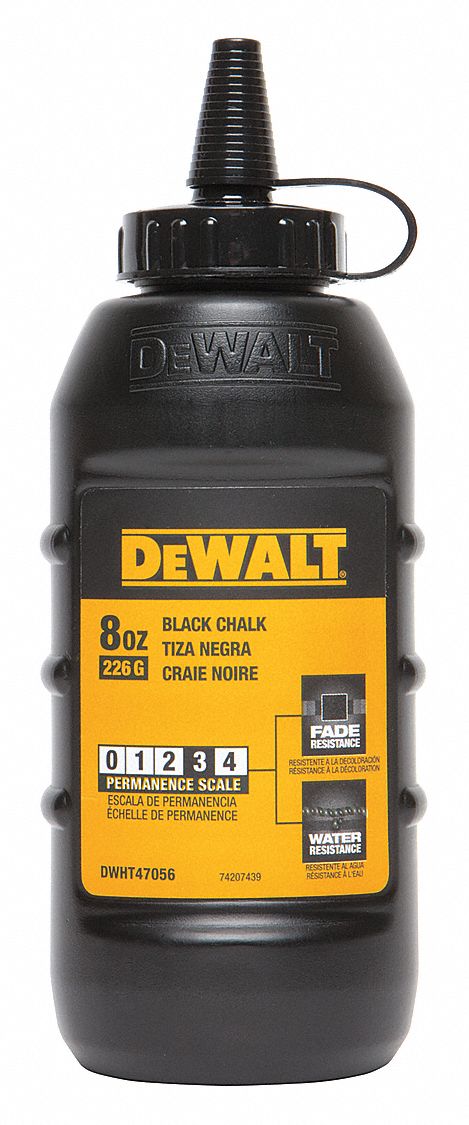 DEWALT, Black, Permanent, Marking Chalk - 31CN46|DWHT47056L - Grainger