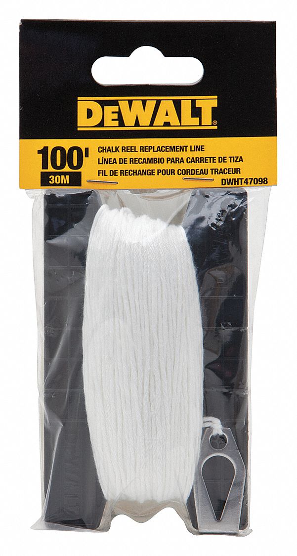 DEWALT, 100 ft Line Lg, Replacement Line Chalk - 31CN53|DWHT47098 ...