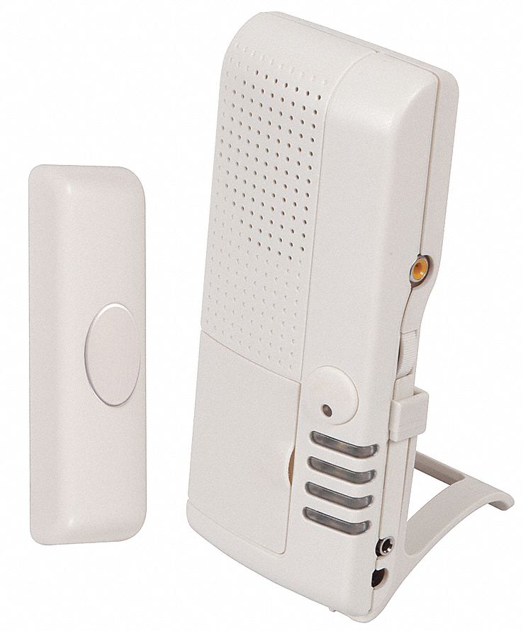 SAFETY TECHNOLOGY INTERNATIONAL, 1 1/4 in Overall Ht, Wireless Doorbell ...