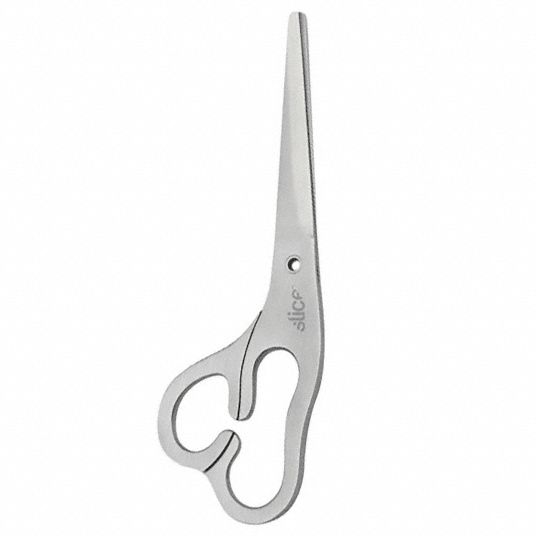 SLICE, Ambidextrous, 7 1/2 in Overall Lg, Metal Detectable Scissors ...