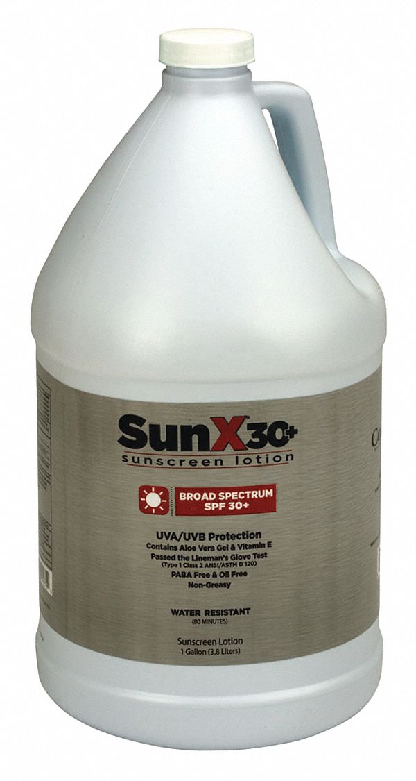 SUNX, 30 SPF, Lotion, Sunscreen - 31DJ79|18-250 - Grainger