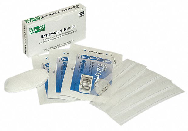 FIRST AID ONLY Eye Pads, Box, Sterile, Cotton, Includes (4) Eye Pads ...