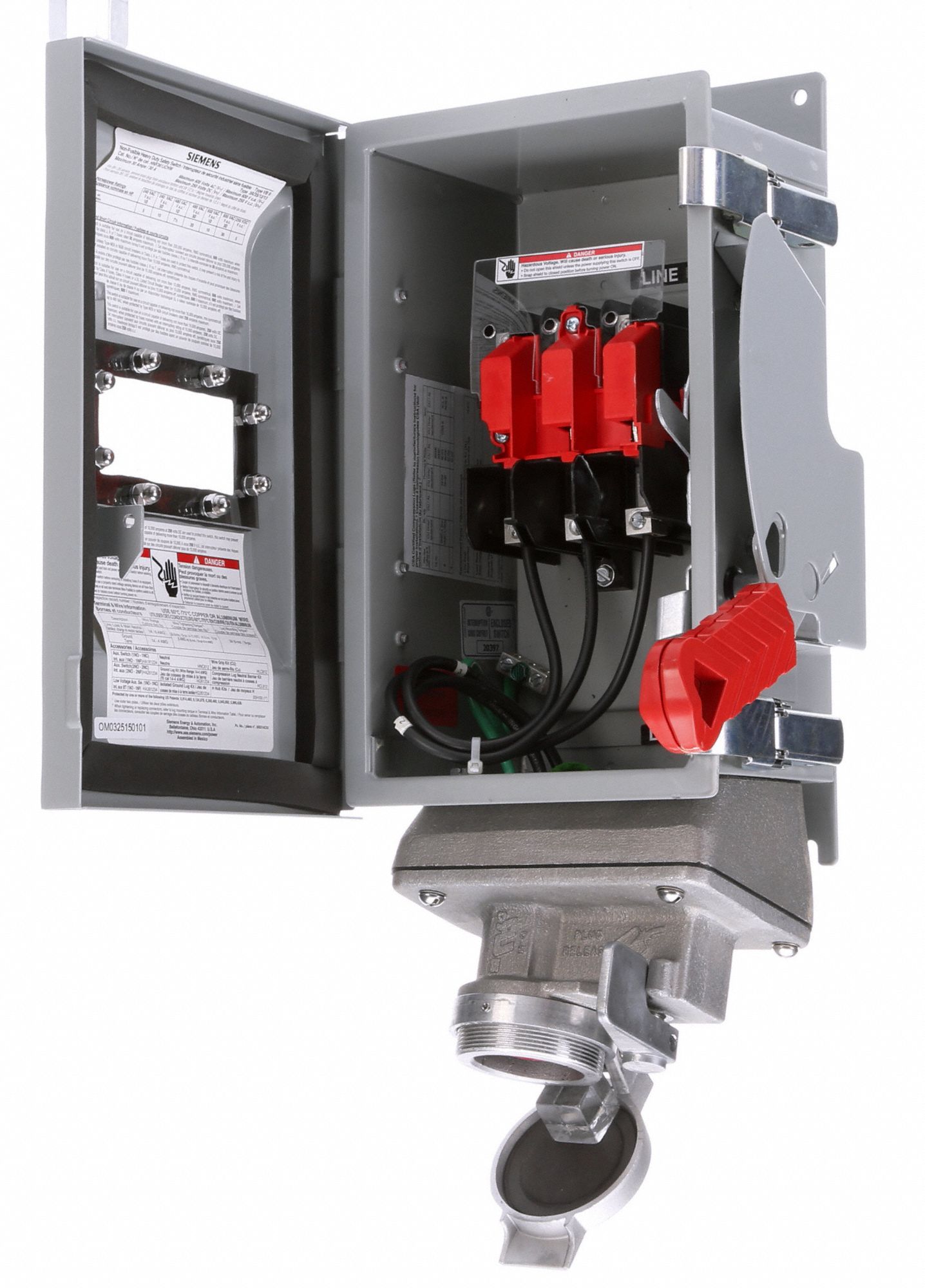 SIEMENS Safety Switch, Nonfusible, Heavy, 600V AC Voltage, Three Phase ...