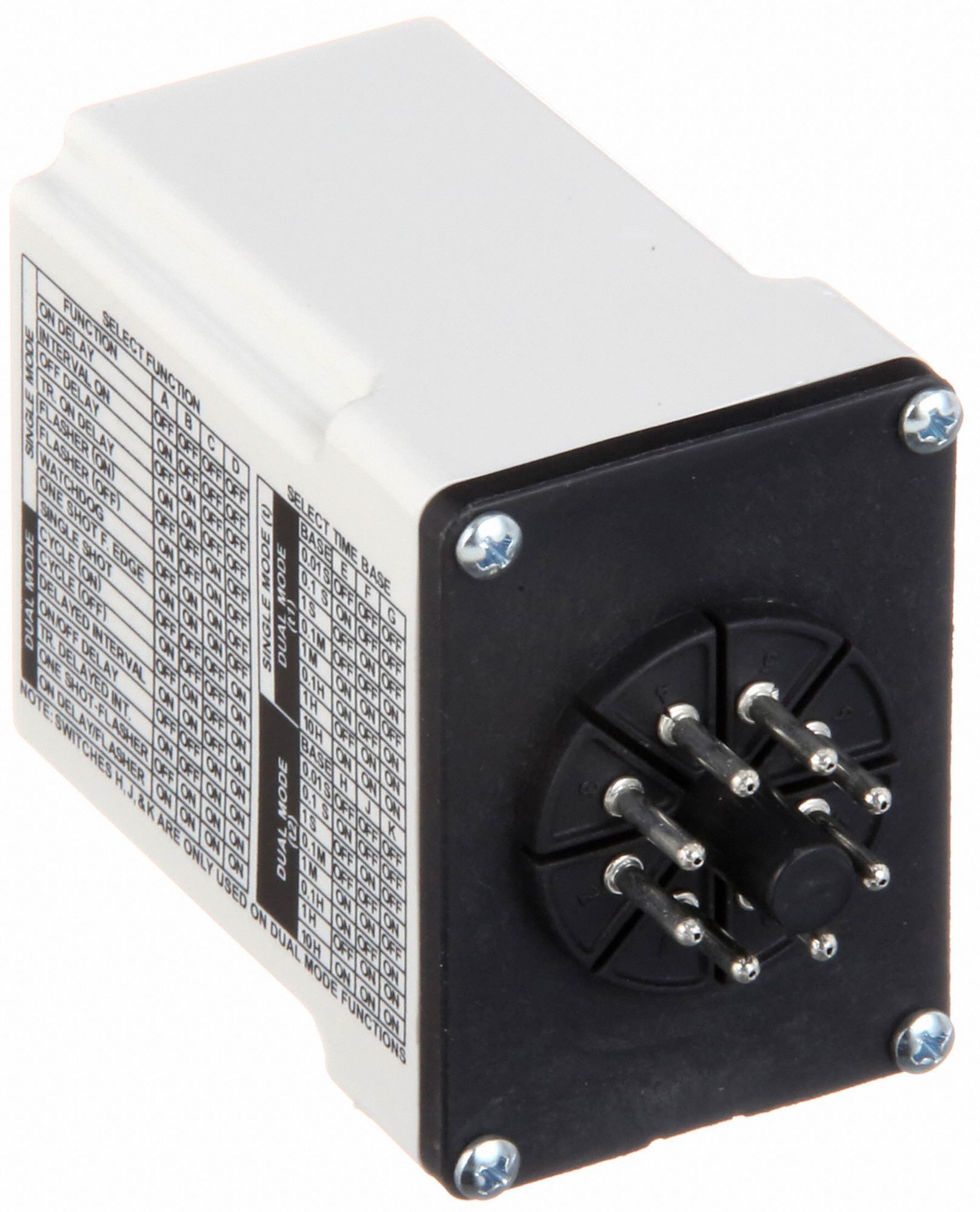 DAYTON Multi-Function Time Delay Relay: 8 Pins - Relay, Dip Switch ...