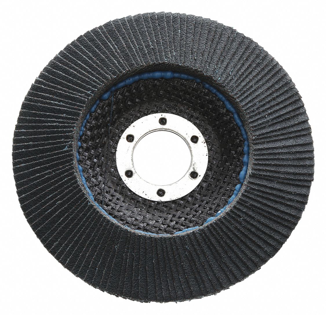 Type 29, Flap Disc, Zirconia Alumina, 4 1/2 in Disc Diameter, 120 ...