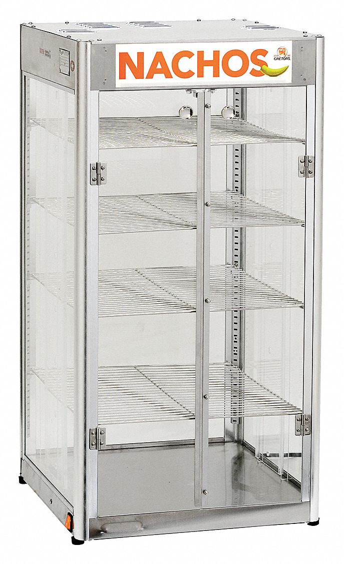 For Nacho Chips, 6 Shelves, Heated Display Case - 31EW07|NAACN-X - Grainger