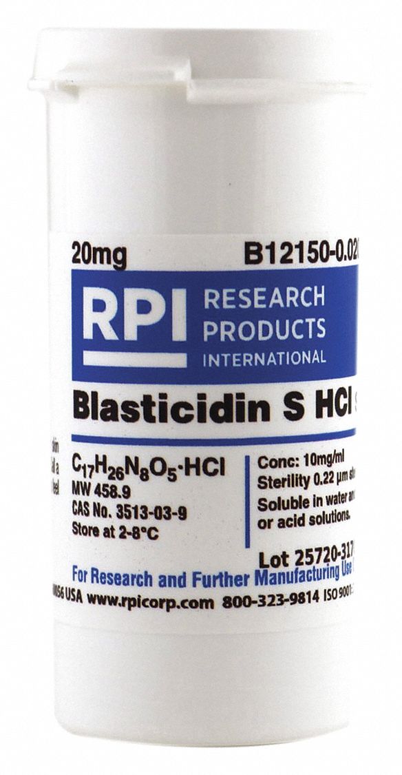 RPI Blasticidin S Hydrochloride Solution: 20 mg Container Size, Liquid ...