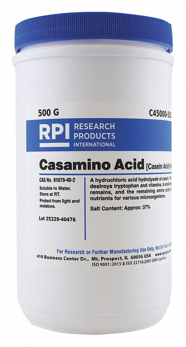 RPI Casamino Acids (Casein Acid hydrolysate ): 500 g Container Size ...