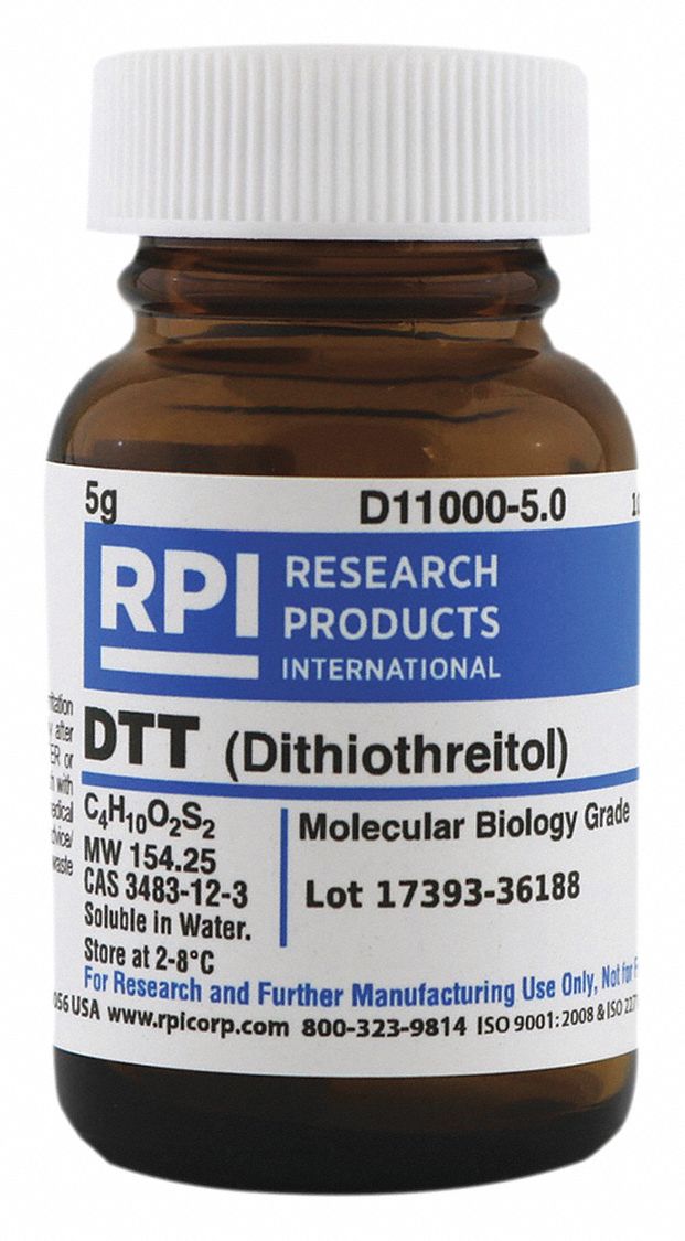 RPI DTT (DL-Dithiothreitol) (Clelands Reagent), 5g Powder - 31FX84 ...