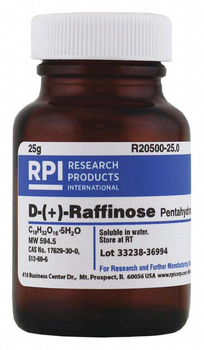 RPI D-(+)-Raffinose Pentahydrate, Powder, 25 g, 1 EA - 31GD39|R20500-25 ...