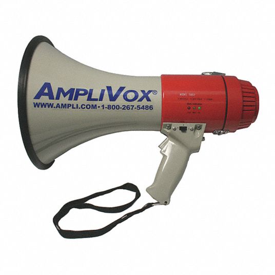 Megaphone, Operating Range 1 Mile, Peak Output Power (W) 25, Number of ...