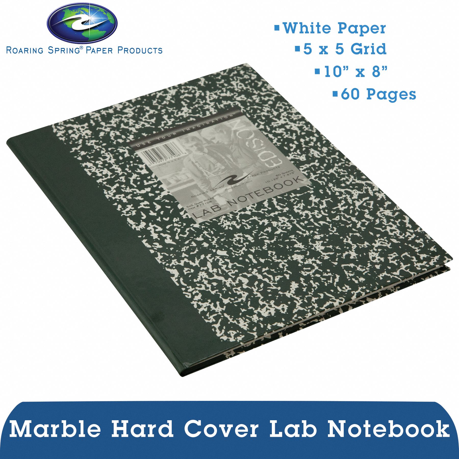 ROARING SPRING Notebook: Quadrille, Nonwirebound, 60 Sheets, 0 Carbon ...