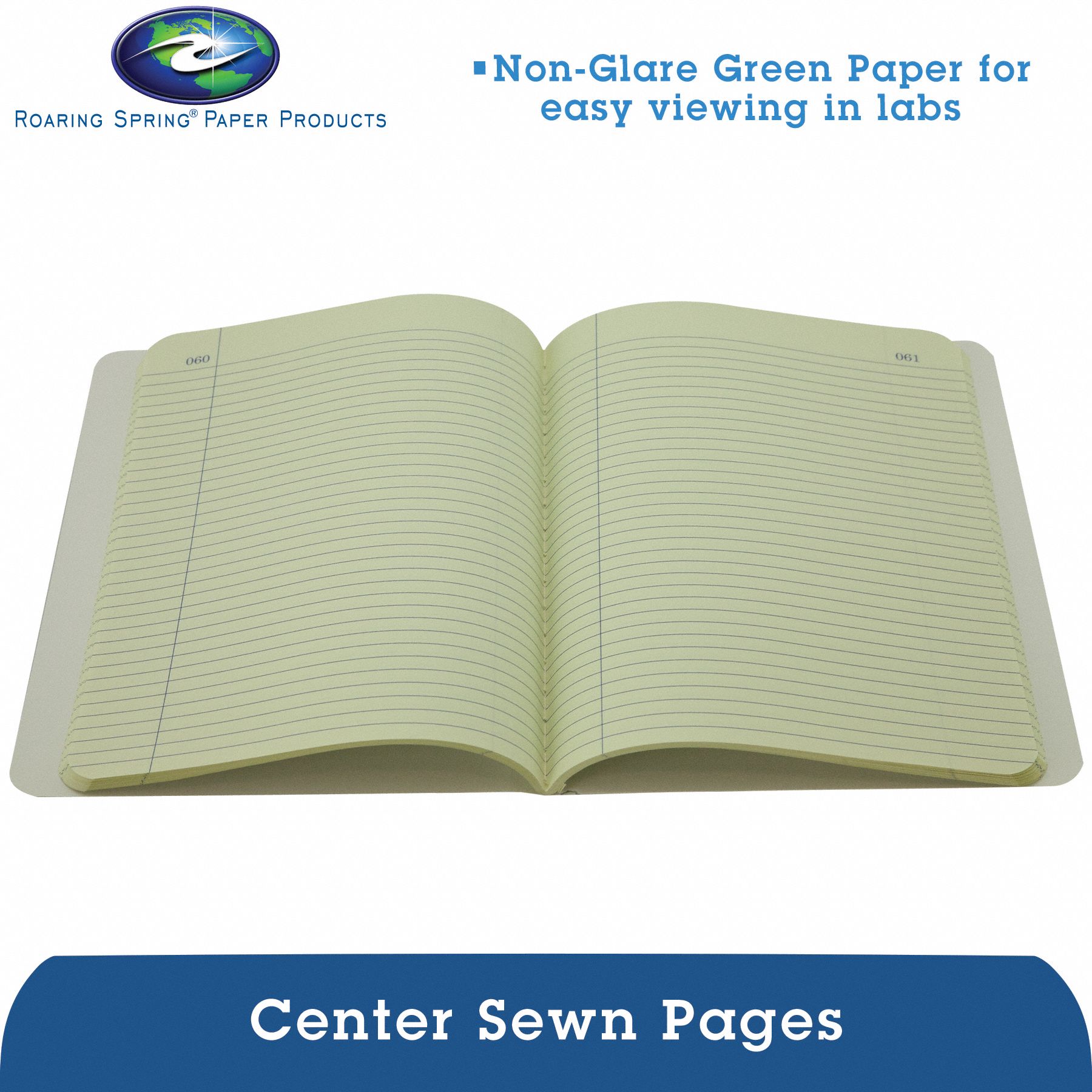 ROARING SPRING Notebook, 7-1/5 in x 9-3/4 in, 60 - 31HG85|77571 - Grainger