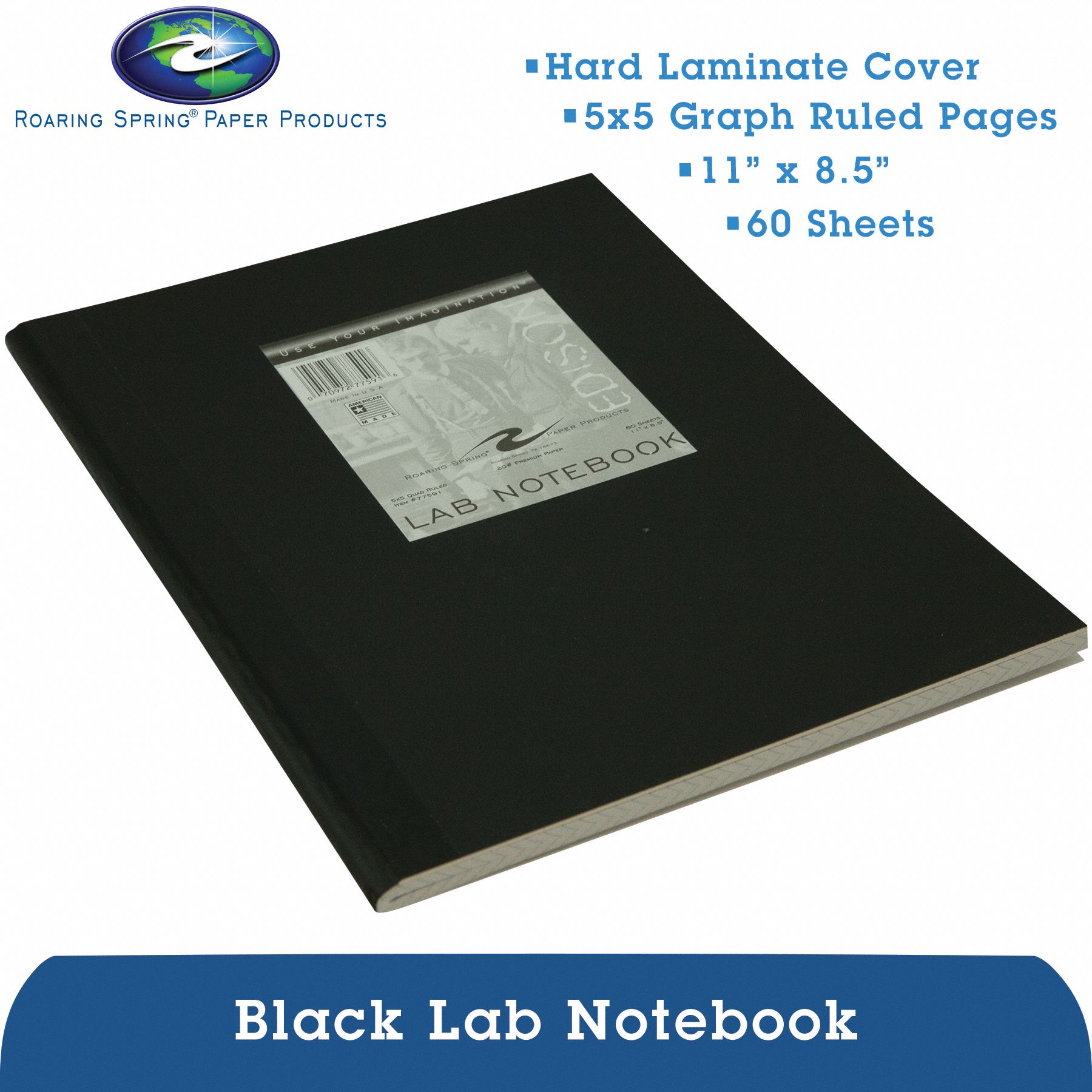 ROARING SPRING Notebook: Quadrille, Nonwirebound, 60 Sheets, 0 Carbon ...