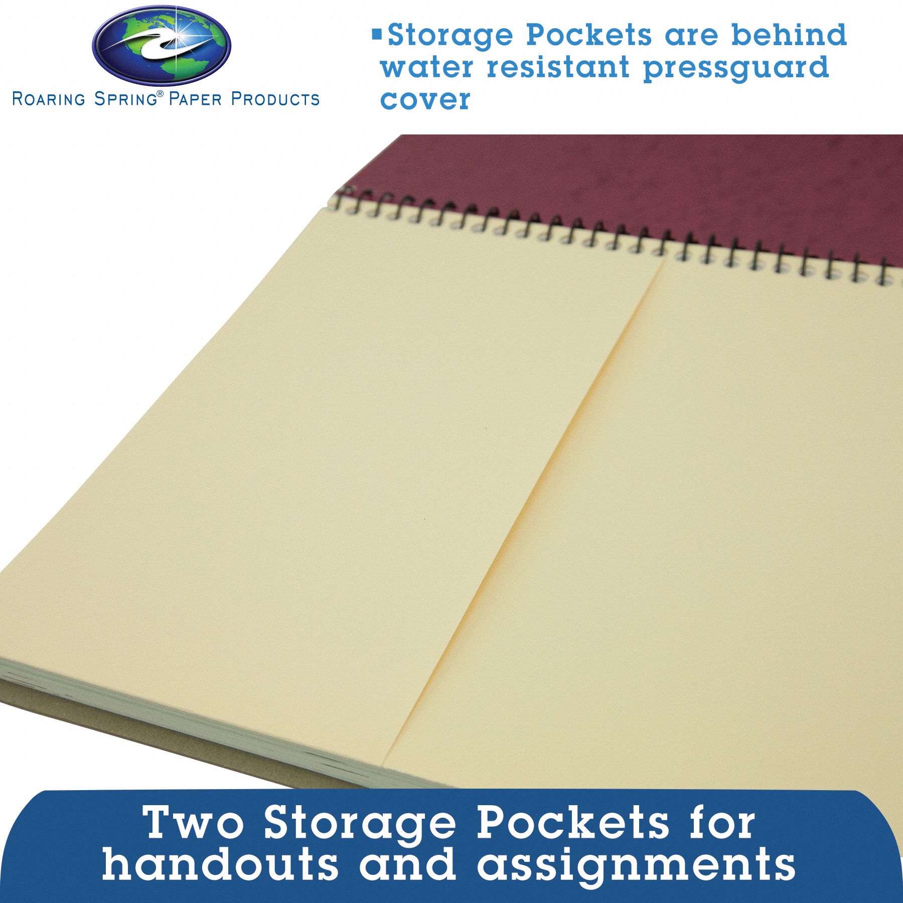 ROARING SPRING Notebook: Quadrille, Wirebound, 200 Sheets, Pages ...