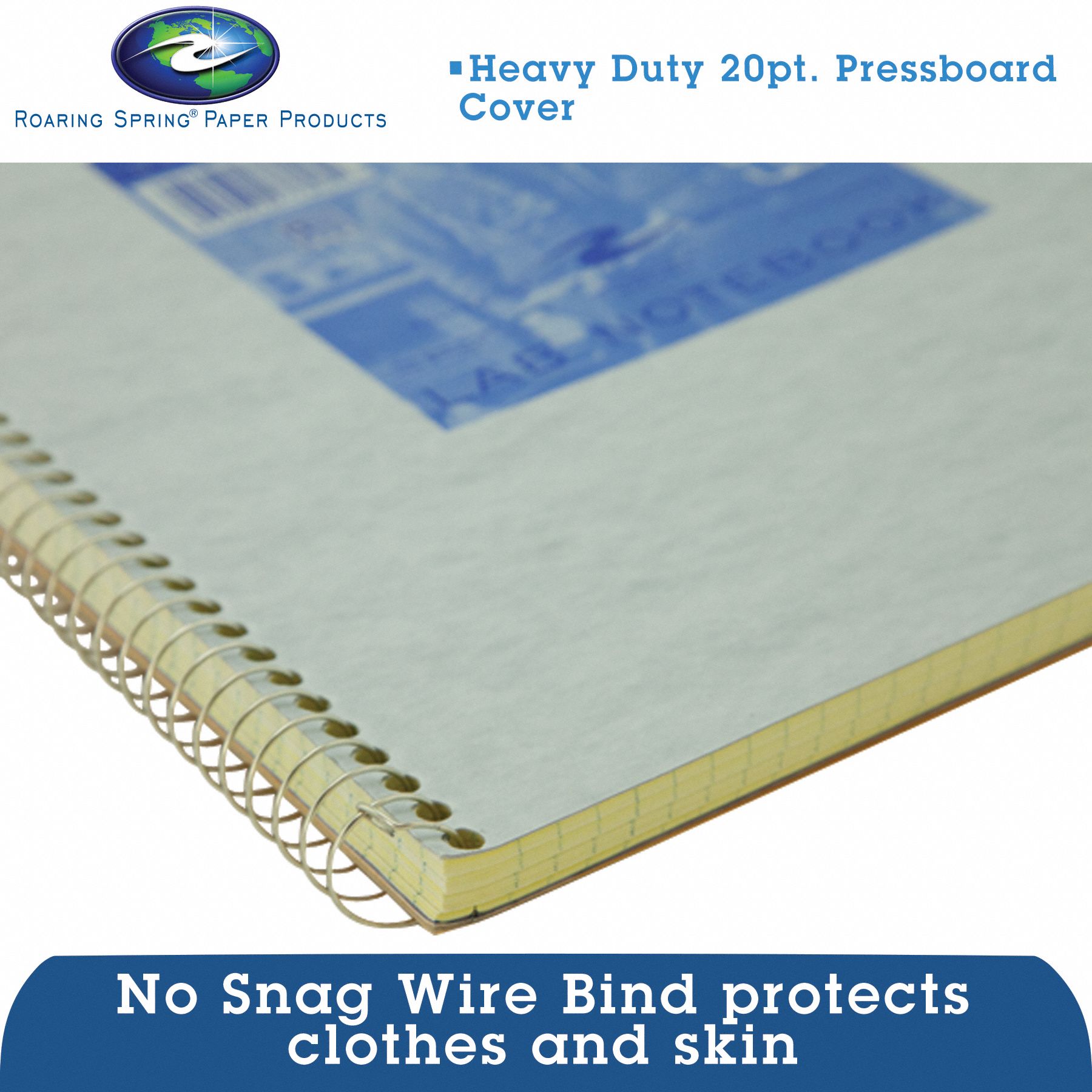 ROARING SPRING Notebook: Quadrille, Wirebound, 100 Sheets, Pages ...