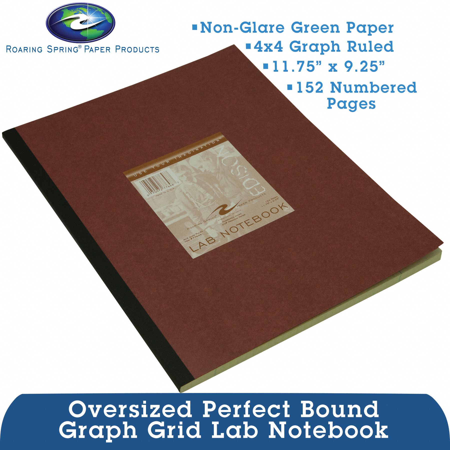 ROARING SPRING Notebook: Quadrille, Nonwirebound, 152 Sheets, Pages ...