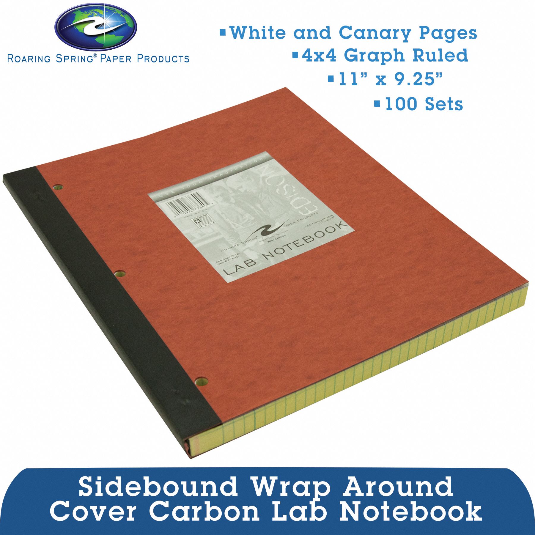 ROARING SPRING Notebook: Quadrille, Nonwirebound, 200 Sheets, Pages ...