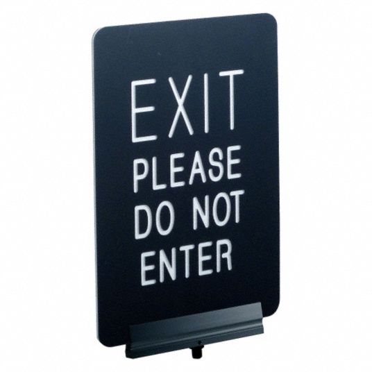 VISIONTRON, Black, Exit (Front)/Exit Please Do Not Enter (Back) Message ...
