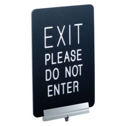 VISIONTRON, Black, Exit (Front)/Exit Please Do Not Enter (Back) Message ...