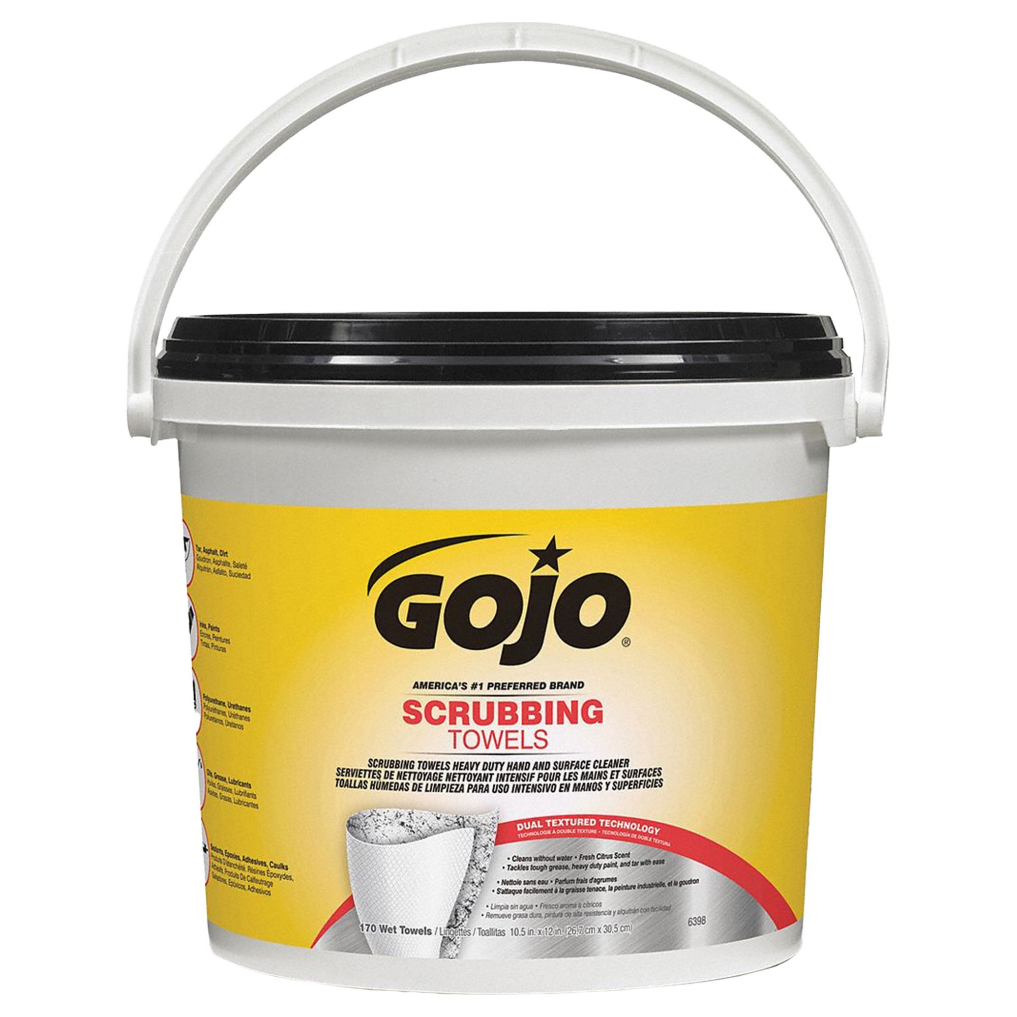 GOJO, Bucket, 170 Wipes per Container, Hand Cleaning Towels - 31HJ77 ...