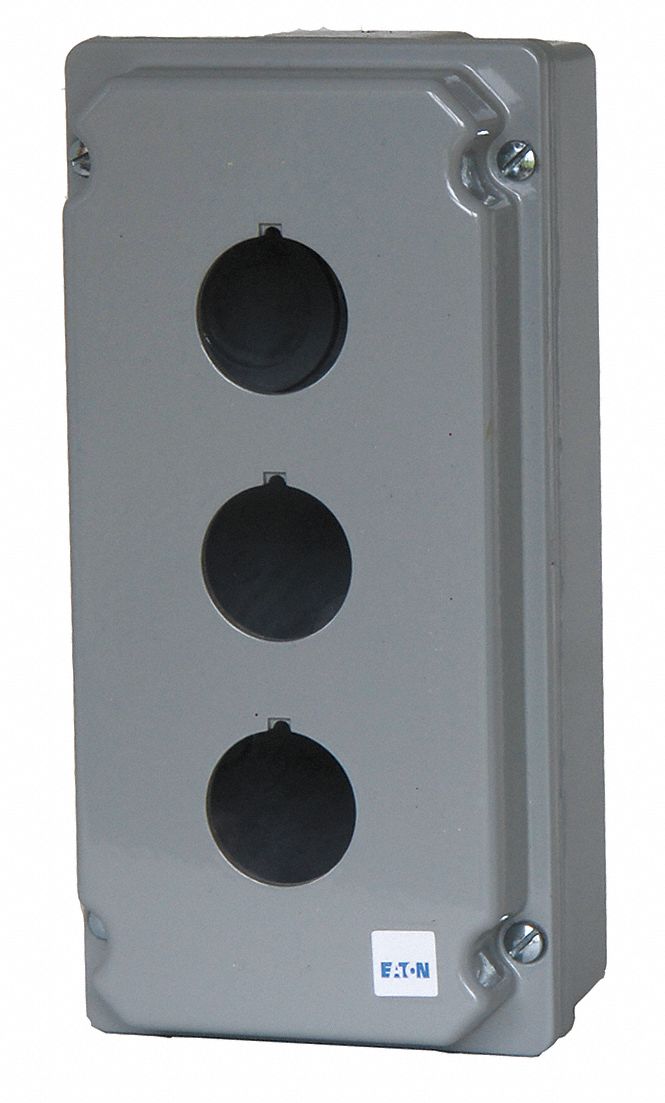 EATON, 30mm, 3 Holes, Push Button Enclosure - 31HL36|E34N3 - Grainger