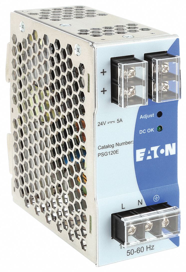 EATON, DIN Rail, 120 W Output Power - Rated, DC Power Supply - 31HL46 ...
