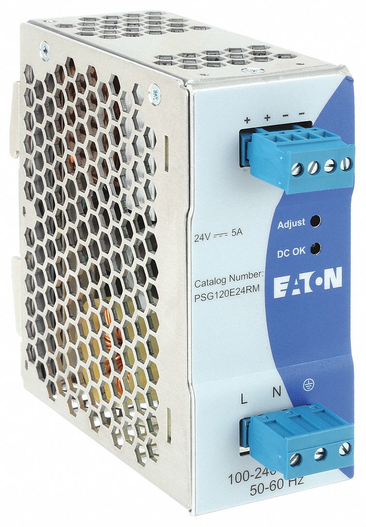 EATON, DIN Rail, 120 W Output Power - Rated, DC Power Supply - 31HL47 ...