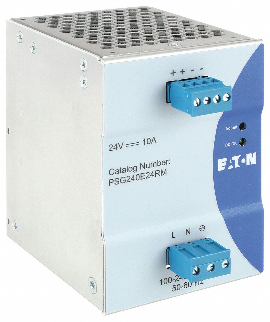 EATON, DIN Rail, 240 W Output Power - Rated, DC Power Supply - 31HL51 ...